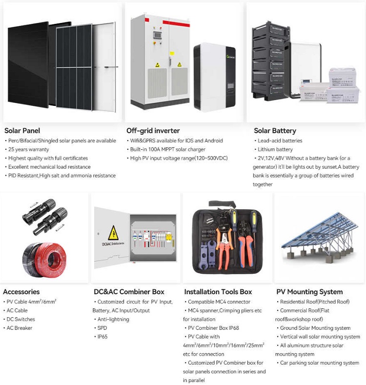 20KW-100KW Off Grid Solar System